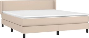Box spring postel s matrací cappuccino 180 x 200 cm umělá kůže 3130678