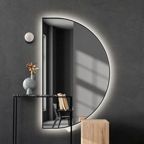 Zrcadlo Portal Wide LED Black Rozměr: 120 x 90 cm