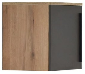 Závěsná skříňka LEONIDAS 40 - dub artisan/šedá