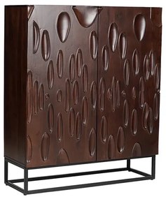 Designová vysoká komoda Lameez 120 cm tmavě hnědá akácie