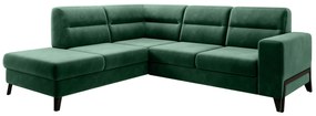 Rohová sedačka Clarice (tmavě zelená) (L). 1044525