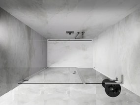 Mexen Lunar-B, L Otočné levé sprchové dveře 145 cm, 8mm čiré sklo, chromový profil, 832SL-145-050-01-00-L