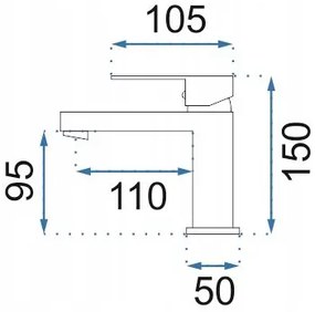 Rea Fenix - umyvadlová baterie, černá, REA-B7894