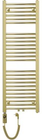 Mexen Ares, elektrické topné těleso 1200x400 mm + topná tyč 300 W, zlatá lesklá, W102-1200-400-2300-50