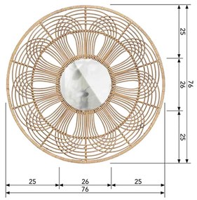 Zrcadlo Obi 76 × 76 × 2 cm BASICLABEL