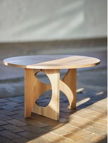 Kulatý konferenční stolek v dekoru jedle v přírodní barvě ø 80 cm Alden – Bloomingville