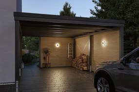 P 94956 LED venkovní nástěnné svítidlo Aureva pohybové čidlo IP65 kruhové 220mm 2200 - 4000K 20,5W 230V antracit/bílá polykarbonát - PAULMANN