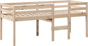 Patrová postel se střechou 75 x 190 cm masivní borové dřevo 3282101
