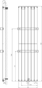 Sapho Colonna otopné těleso 450 x 1800 mm bílé IR141