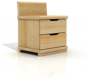 ImportWorld Noční stolek Gertrud High 2S, borovice masiv (Barva dřeva: Bílá)
