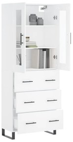 Skříň highboard bílá 69,5 x 34 x 180 cm kompozitní dřevo