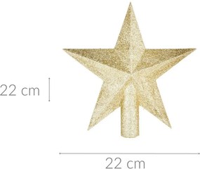 Hvězda na vánoční stromeček, 22 cm