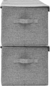 Úložné boxy 2 ks textil 50 x 30 x 25 cm šedé 332915