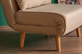 Designové rozkládací křeslo Felicitas krémové