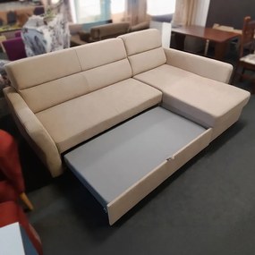 Sedací sestava LIVIA | malá sedací souprava + křeslo | 228x157 + 88 cm | rozkládací s úložným prostorem | VÝBĚR TKANIN