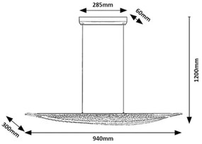 Rabalux 72413 - LED Lustr na lanku ZOFRAEL LED/32W/230V 3000K