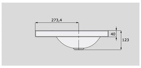 Kaldewei Silenio - umyvadlo na desku 60x46 cm, s 1 otvorem na baterii, 3040-0630