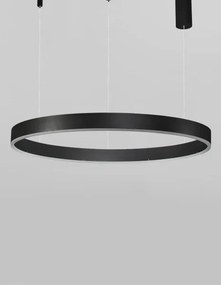 LED lustr Motif 80 černé stmívatelné