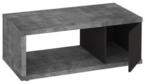 Konferenční stolek v dekoru betonu v tmavě šedo-černé barvě 55x105 cm Berlin – TemaHome