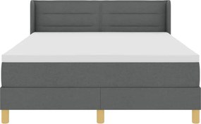 Postel s boxspringem s matrací Tmavě šedá 200 x 160 cm textil 3341238