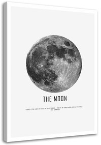Obraz na plátně Měsíční vesmírná noc - 60x90 cm