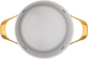 Elmich Nepřilnavý keramický hrnec Zen Ø 18 cm - krémovo zlatá