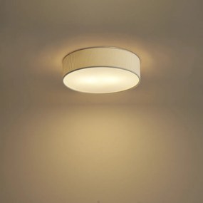 Moderní stropní svítidlo bílé se sametovým stínidlem 38cm 2-světla - Luz