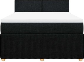 Box spring postel s matrací černá 140 x 190 cm textil 3287446