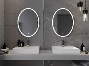 Mexen Elz, LED koupelnové zrcadlo s podsvícením 60 x 80 cm, 6000K, ochrana proti zamlžování, 9802-060-080-611-00