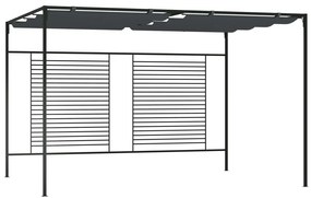 Altán se zatahovací střechou 4x3x2,3 m antracitový 180 g/m² 313625