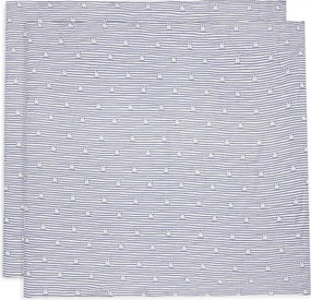 Jollein Pleny zavinovací 2 ks 115x115 cm Miffy Stripe Navy