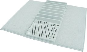 Světle modrá plastová odkapávací podložka na nádobí 50x38 cm – Homéa