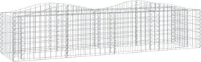 Klenutý gabion vyvýšený záhon 200x50x50 cm pozinkované železo 153542