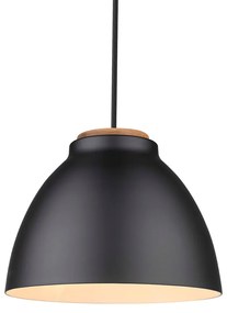 Stropní lampa Nivå černá/přírodní Rozměry: Ø  24 cm, výška 28 cm