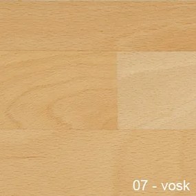 BMB Postel Karlo s nízkým čelem oblá - masivní buk Moření: Vosk, Rozměr: 180 x 200 cm