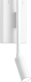 Nástěnné svítidlo Torch, 1x bílé kovové stínítko + 1x LED 3w, w