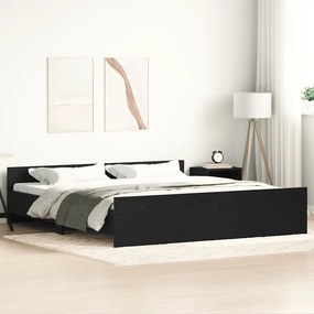 Rám postele bez matrace černý dub 180x200 cm, dřevěné podlahy 3329322