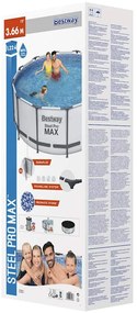 Bestway Bazénový set Steel Pro MAX kruhový 366 x 122 cm