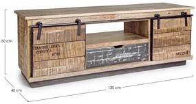 BIZZOTTO dřevěný TV stolek TUDOR 0746494