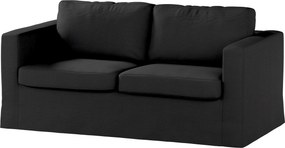 Potah na pohovku IKEA Karlstad 2-místná , nerozkládací, dlouhý barva černá látka pletený vzor