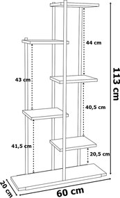 Stojan na květiny IKER dub/černý