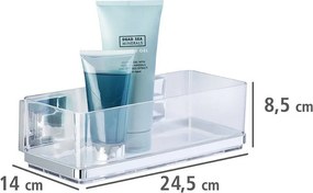 Koupelnová police QUADRO, Vacuum-Loc, do sprchového koutu, WENKO