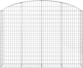Klenutý gabionový koš 200 x 30 x 140/160 cm pozinkované železo 153467