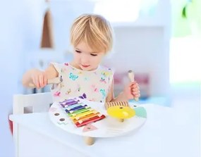 ECOTOYS Sada hudebních nástrojů / Xylofon, řehtačka, činel, paličky /