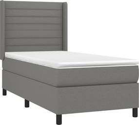 vidaXL Box spring postel s matrací 90x190 cm textil [3131478] Barva: krémová