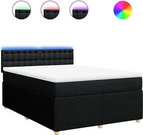 Box spring postel s matrací černá 140 x 190 cm textil 3289767