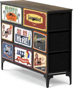 Retro komoda ALMIRA - old wood / MDF