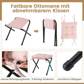 Costway Křeslo s područkami a boční kapsou a podnožkou a taburetem relaxační