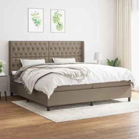 Box spring postel s matrací taupe 200x200 cm textil 3131701