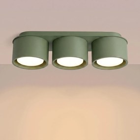 Sollux Lighting Stropní svítidlo MODO 3 olivově zelené GX53